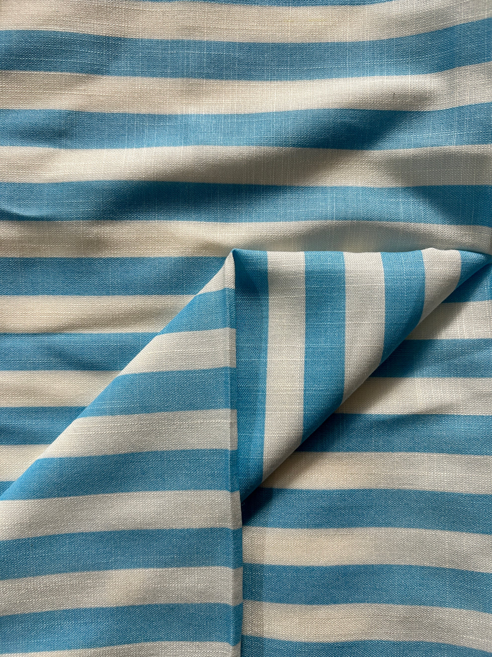 Sky Blue Cotton Slub Stripe Fabric FBS026121 | Breathable Shirt & Dress ...